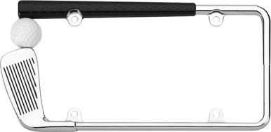 Cruiser Accessories Golf Club License Plate Frame (Chrome)