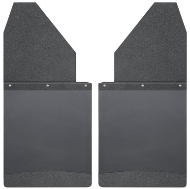 Husky Liners Kick Back Mud Flaps 14" Wide - Black Top and Bl