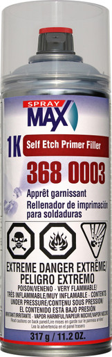 SprayMax 1K Self Etch Primer, Light Grey - 317g