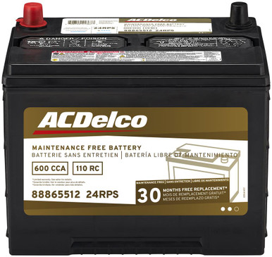 ACDelco Battery, BCI Group 24, 30 Month Warranty, CCA 600