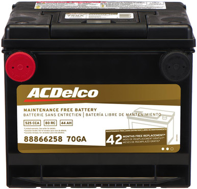ACDelco Battery, BCI Group 70, 42 Month Warranty, CCA 525