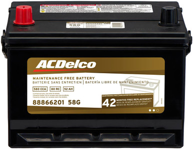 ACDelco Battery, BCI Group 58, 42 Month Warranty, CCA 580