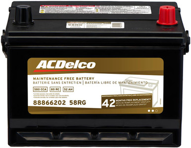 ACDelco Battery, BCI Group 58R, 42 Month Warranty, CCA 580