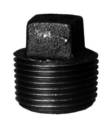 Fairview Black Iron Square Head Plug - 1" MPT