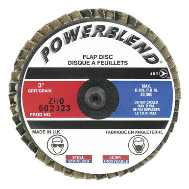 JET 3" Z60 POWERBLEND Roll-on Flap Disc - Type R Mount