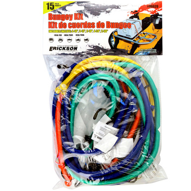 Erickson Straps & Tie Downs 15 Pk Bag Assortment Of Bungey 1