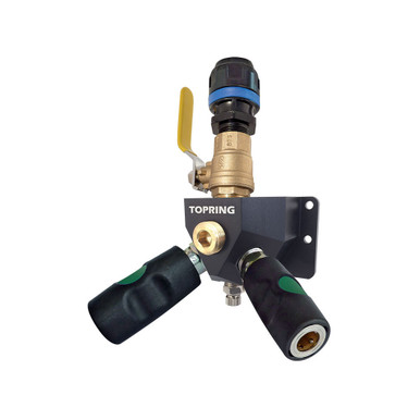Topring Aluminum Wall Manifold With 2 Ultraflo Quick Coupler