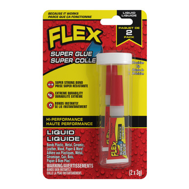 Flex Seal Flex Super Glue Liquid 2 x 3g Tube - 6g