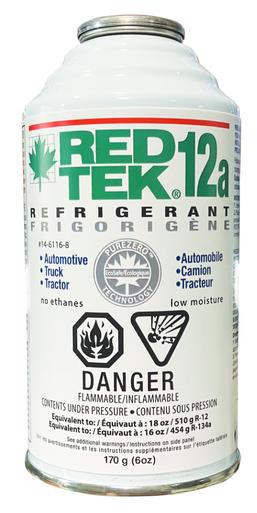 RED TEK Refrigerant 12a Aerosol Refrigerant 6 oz / 168 gra