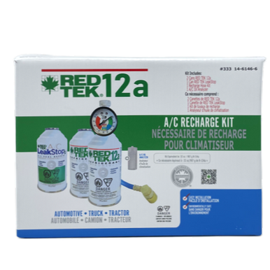 RED TEK Refrigerant 12a-Recharge & Hose/Gauge Kit