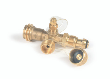 Camco Brass Tee w/4 ports, Clamshell