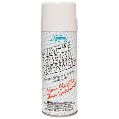 Aervoe Industrial Paint Clear Acrylic Coating, Matte Clear