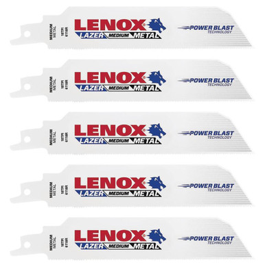 Lenox 6"X1" 18Tpi Lazer Heavy Metal (1/16" - 1/4") Recip 5 P