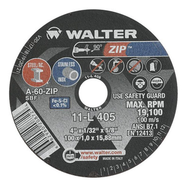 Walter 4" x 1/32" x 5/8" Zip Cut Off Disc