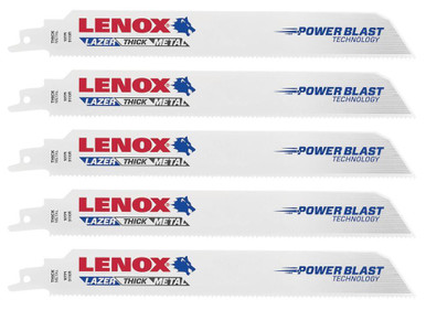Lenox 9"X1" 10Tpi Lazer Heavy Metal (3/16" - 1/2") Recip 5 P