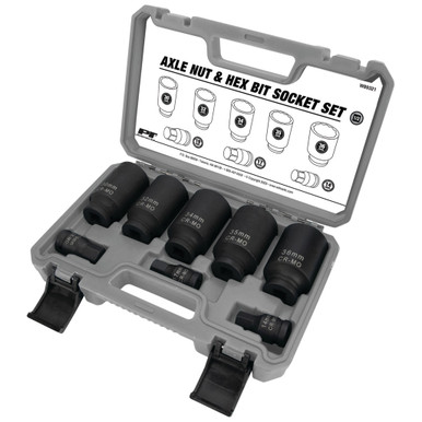 Performance Tool 8 pc. Axle Nut and Hex Bit Socket Set