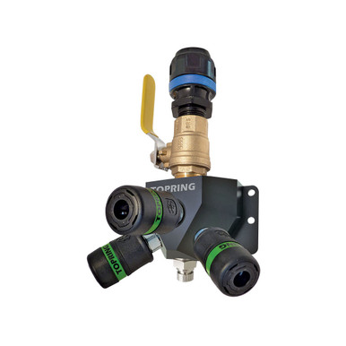 Topring Aluminum Wall Manifold With 3 1/4 Industrial Quick C