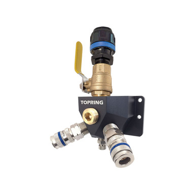 Topring Aluminum Wall Manifold With 2 1/4 Industrial Quick C