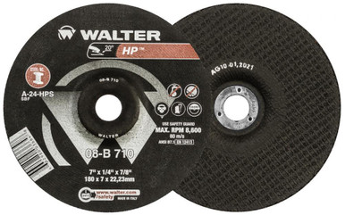 Walter 7" x 1/4" HP Deep Center Disc