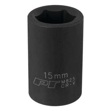 Performance Tool 1/2" DR x 15mm Impact Socket - 6 Pt.