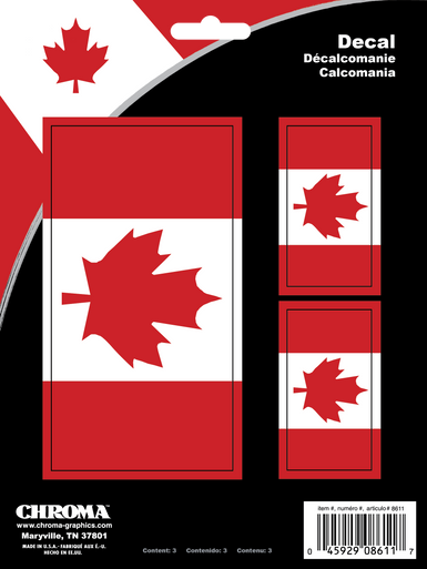 Chroma Graphics Canadian Flag Vinyl Decal