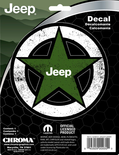 Chroma Graphics Jeep Star 6X8 Decal