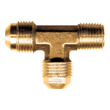 Fairview Brass Tee 3/8" Male SAE X 1/2" Male NPT X 3/8" Male