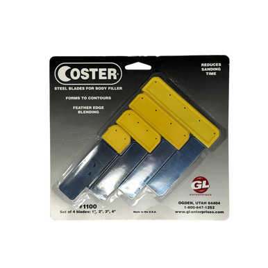 GL Enterprises Steel Body Filler Spreader Blades - Set of 4