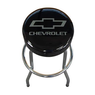Plasticolor Chevrolet New Logo Black/Gray Stool