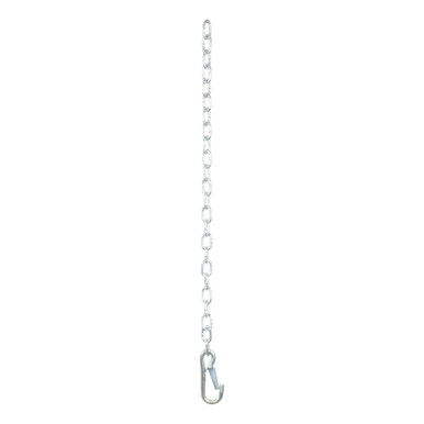 CURT 27" Safety Chain with 1 Snap Hook (2,000 lbs, Clear Zin