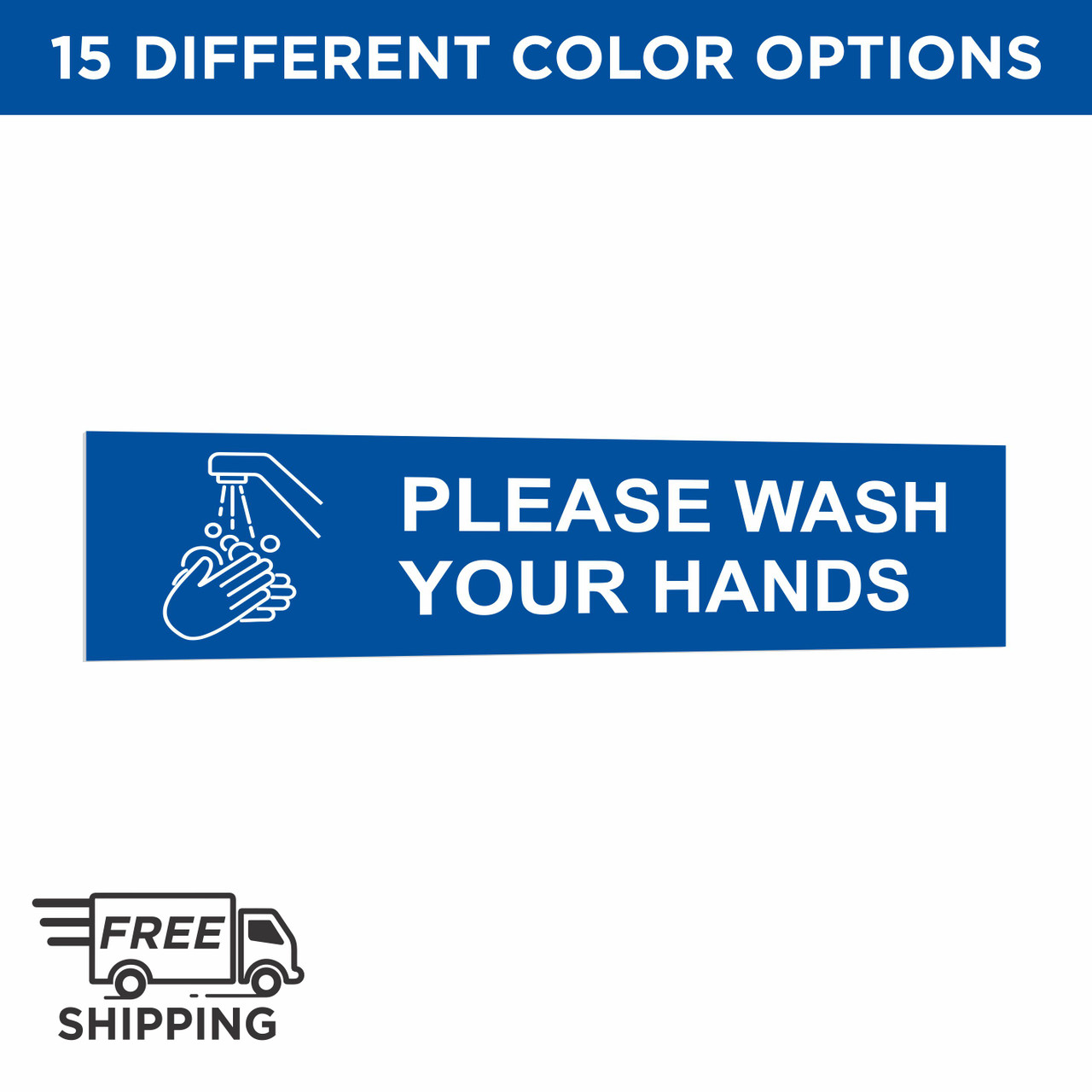 Custom Engraved Plastic Sign | 2x8 Tented Desk & Table Sign – 15 Colors