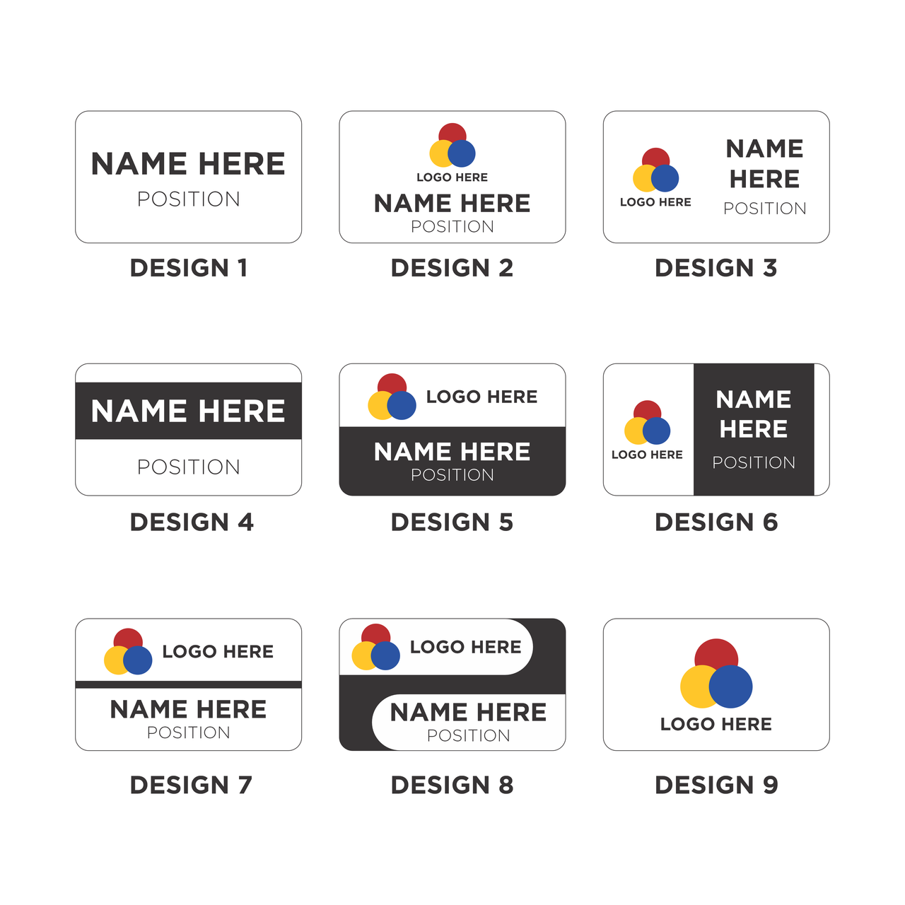 Full Color 1.5x3 Custom Name Badge