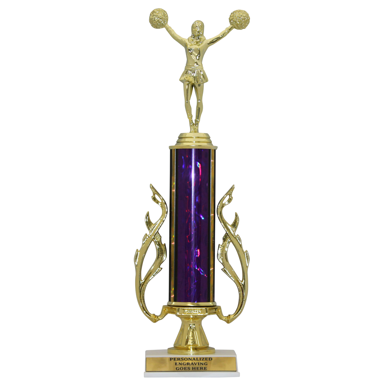 Customizable Single-Column Cheerleading Trophy with Cheerleader ...