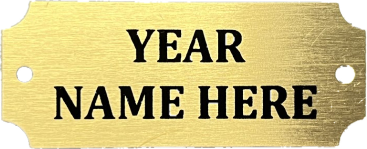 Perpetual Plate | 7/8 X 2 1/2 Satin Gold Perpetual Plaque Plate