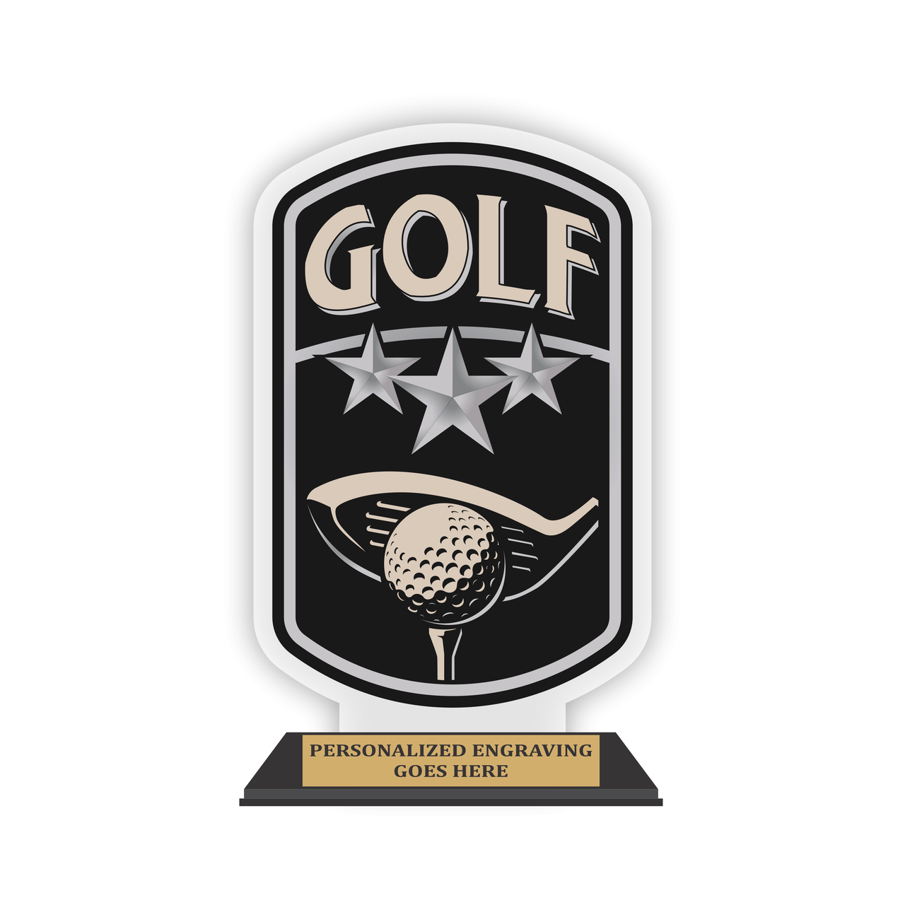 Golf Acrylic Trophy Award | Perfect for Players and Coaches