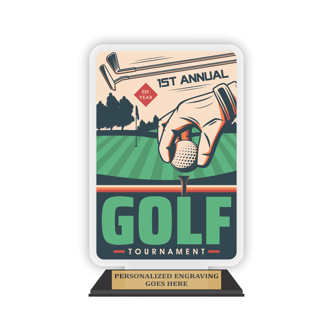 Acrylic Golf Trophy Award | Perfect for Players and Coaches