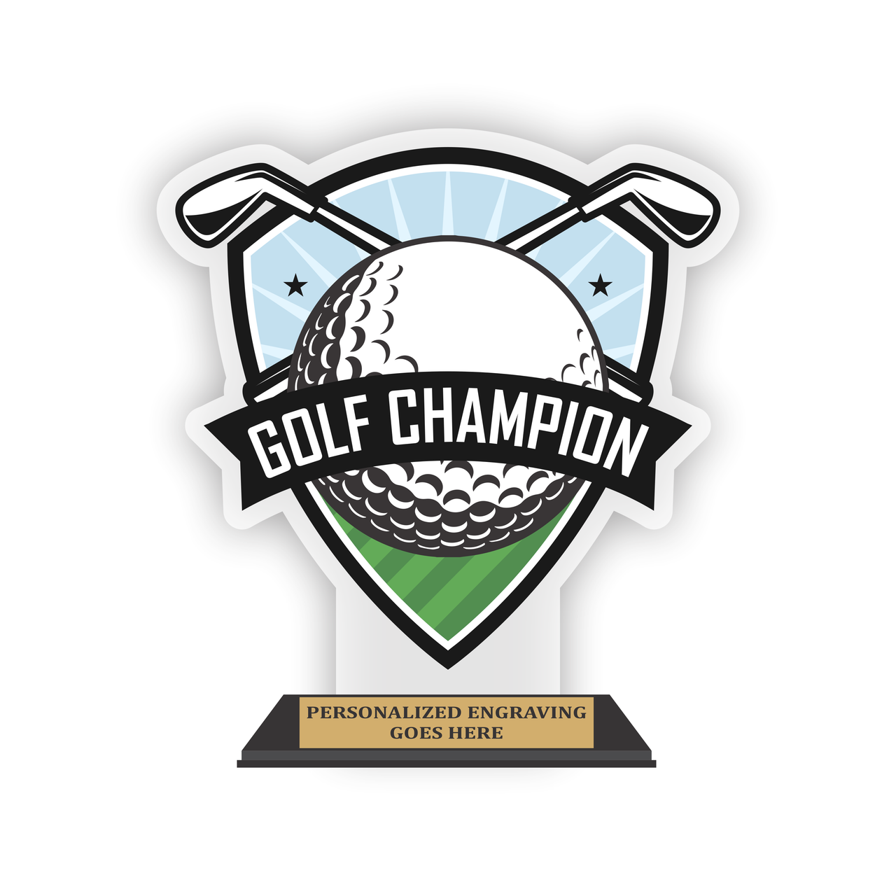 Golf Excellence Acrylic Trophy Award | Perfect for Players and Coaches