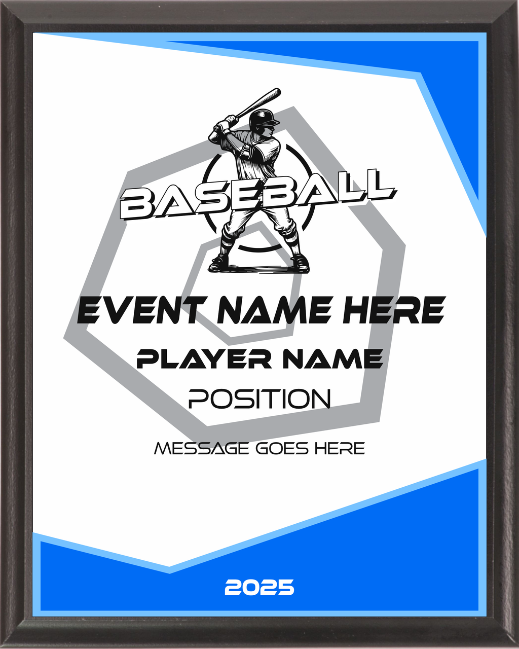 Baseball Shadow Plaque | Personalized Awards | Free Shipping
