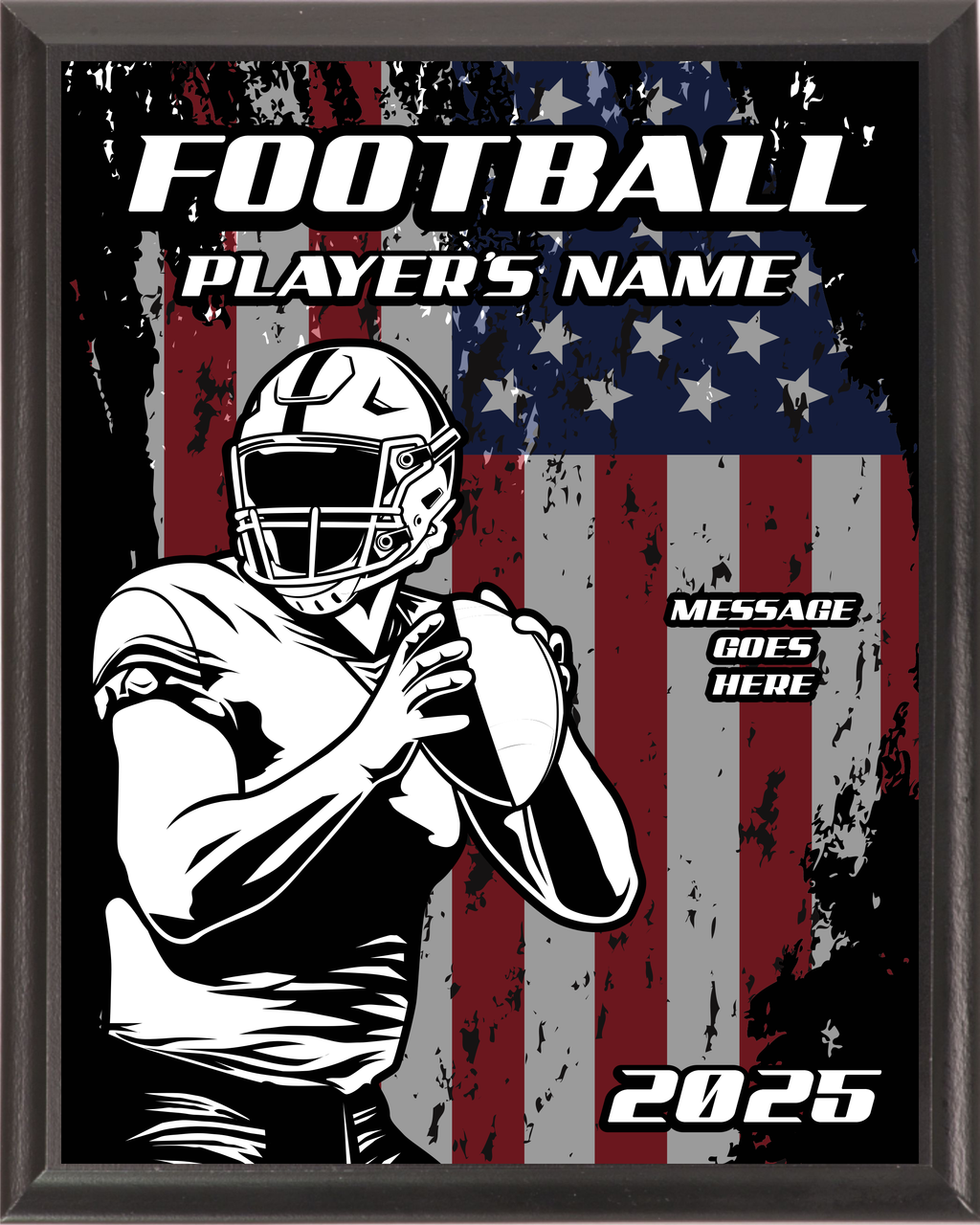American Football Plaque | Personalized Awards | Free Shipping