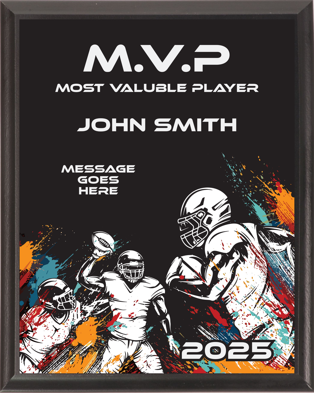 Football MVP Plaque | Personalized Awards | Free Shipping