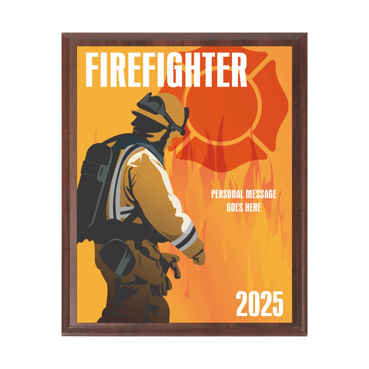 Firefighter Award Plaque | Custom | Free Engraving & Shipping | Trophy ...