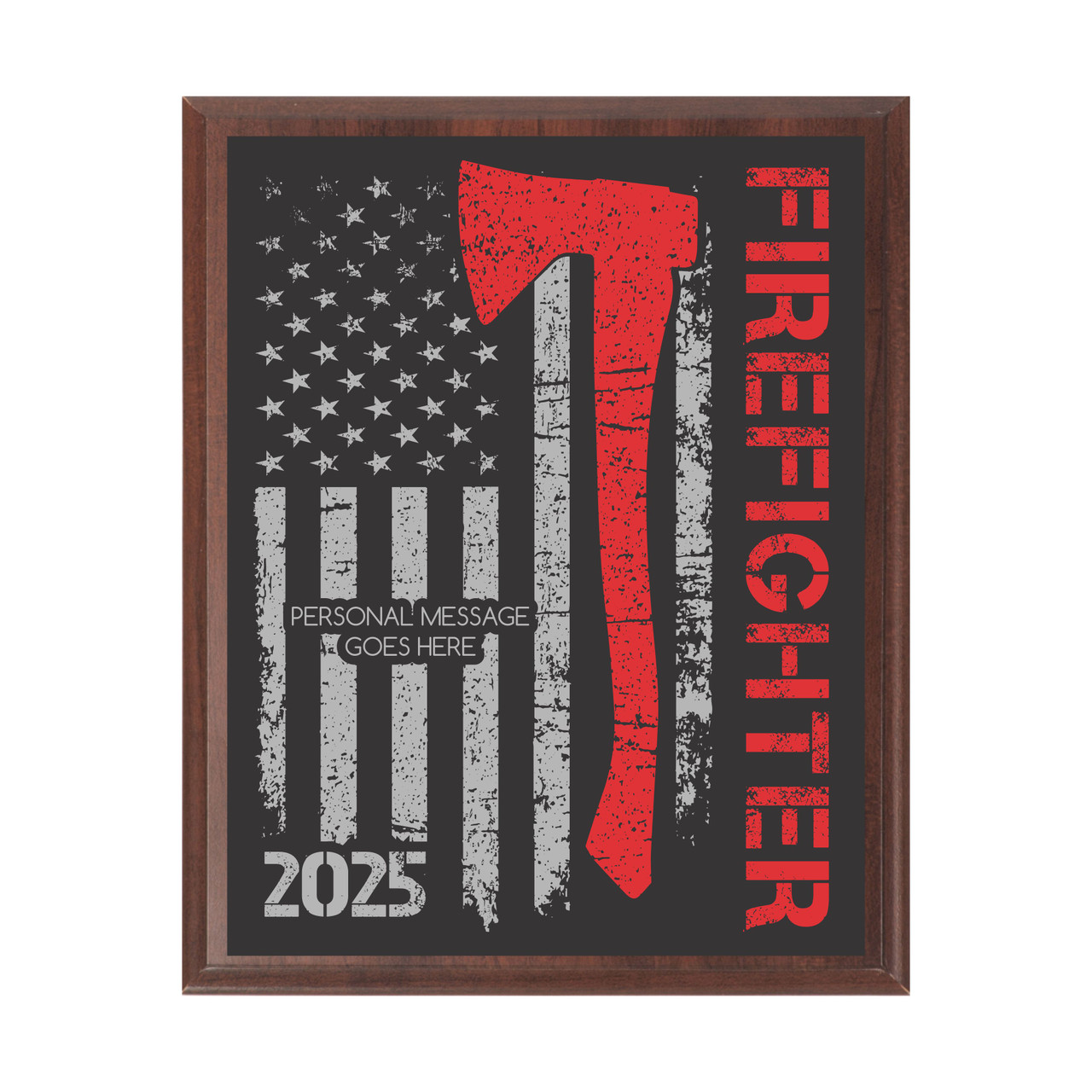 Firefighter American Flag and Axe Award Plaque | Trophy Outlet Exclusive