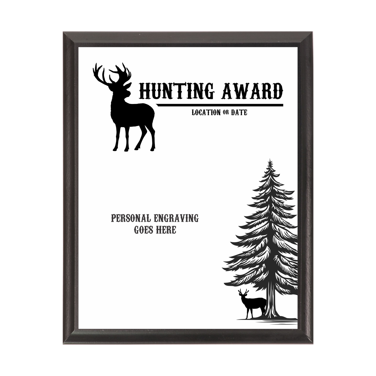 Hunting Deer Award Plaque | Personalized Deer Hunter Trophy | Free Shipping