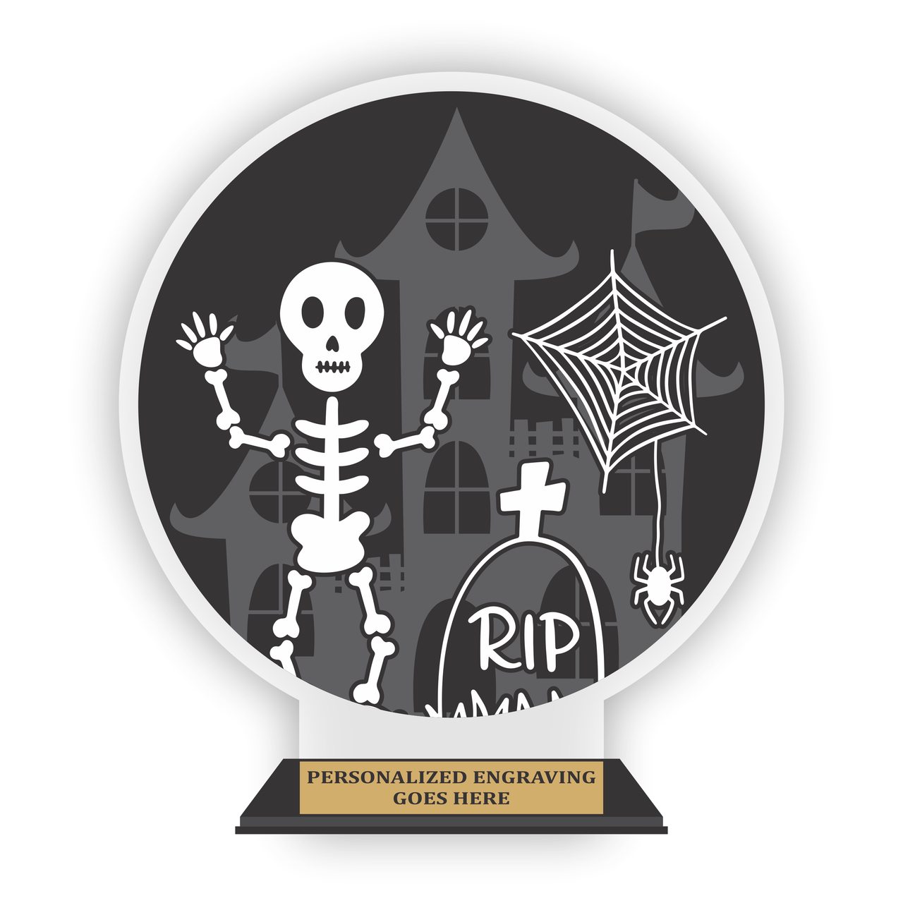 Halloween Skeleton Acrylic Trophy | Spooktacular Skeleton Halloween Prize