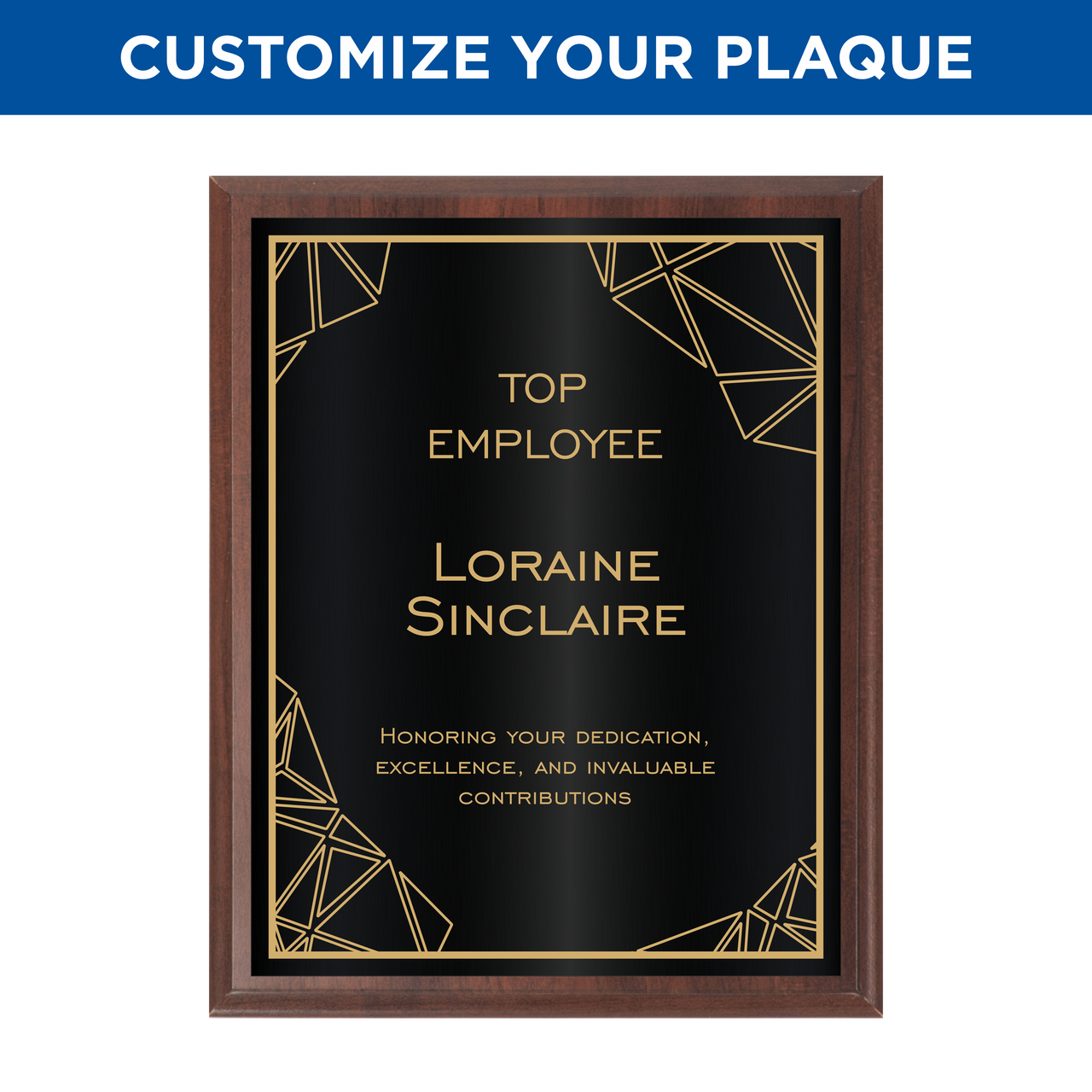 Plaque with Engraved Plate | Corporate Award with Free personalization