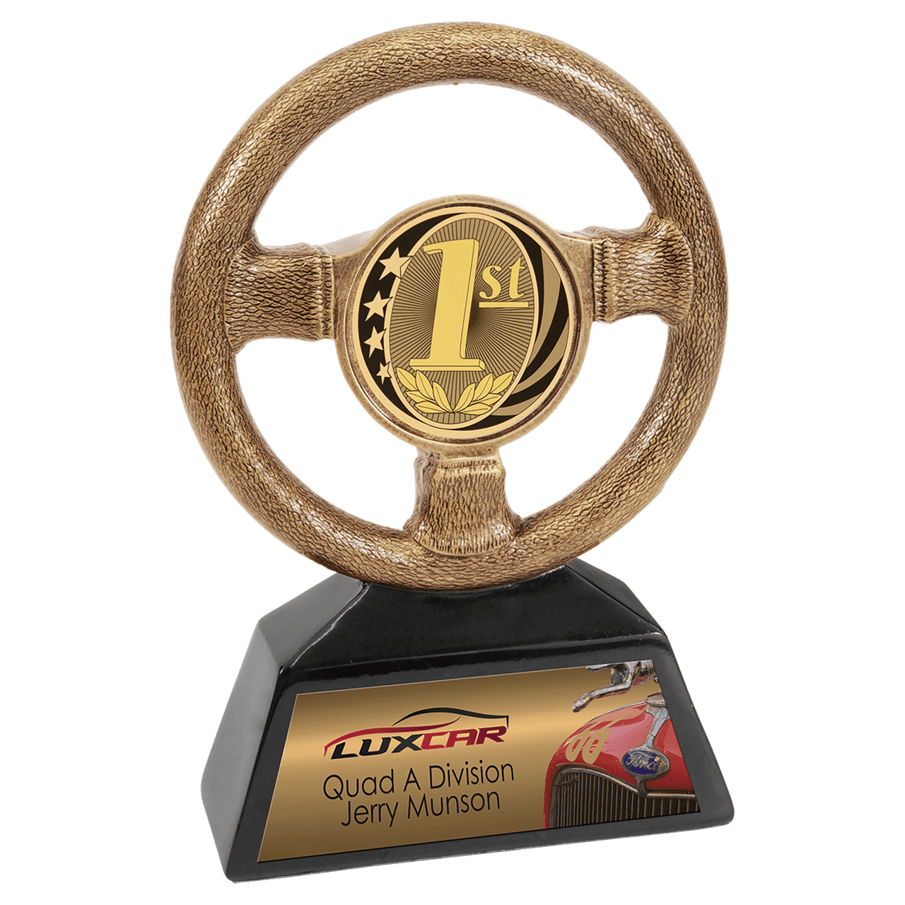 Golden Steering Wheel | Trophy Outlet