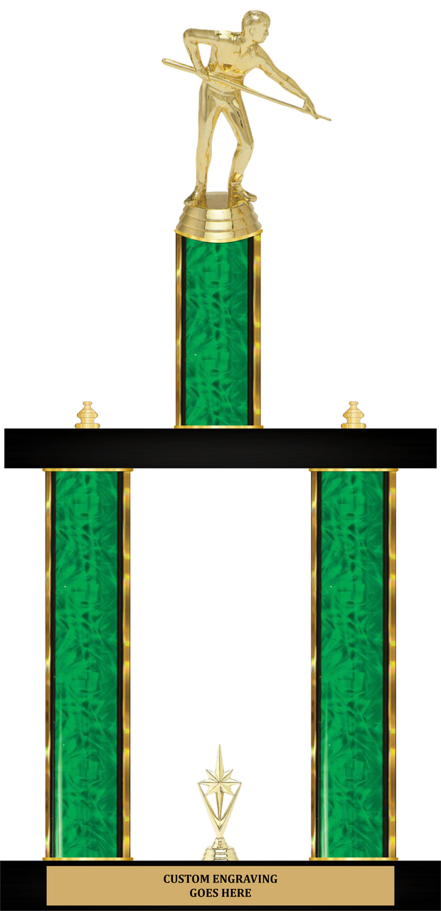 2 Column Male Billiards Trophy | Design a Truly Unique Award with ...