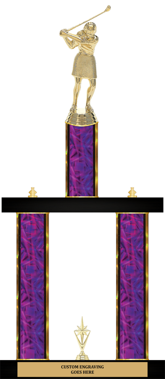 2 Column Female Golf Trophy | Design a Truly Unique Award with Trophy ...