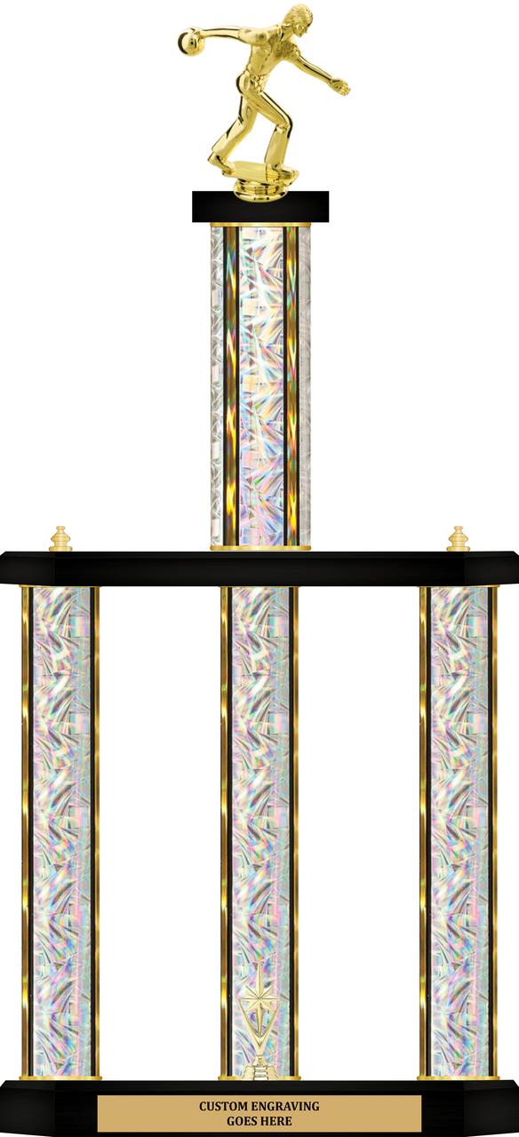 3 column Bowling trophies | Shop Trophy Outlet for Customized Awards