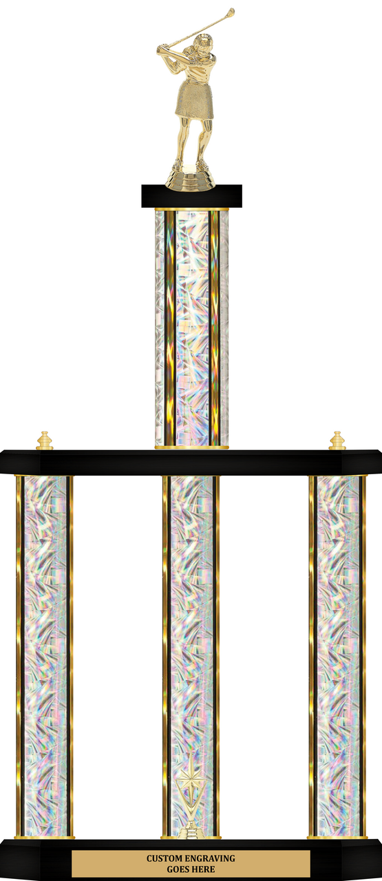 3 column Female Golf Trophies | Shop Trophy Outlet for Customized Awards